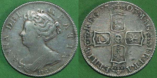 Anne 1703 VIGO Shilling - RP Coins