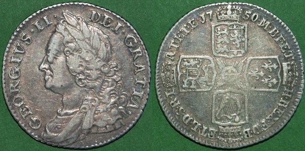 George II 1750/7 Shilling - RP Coins